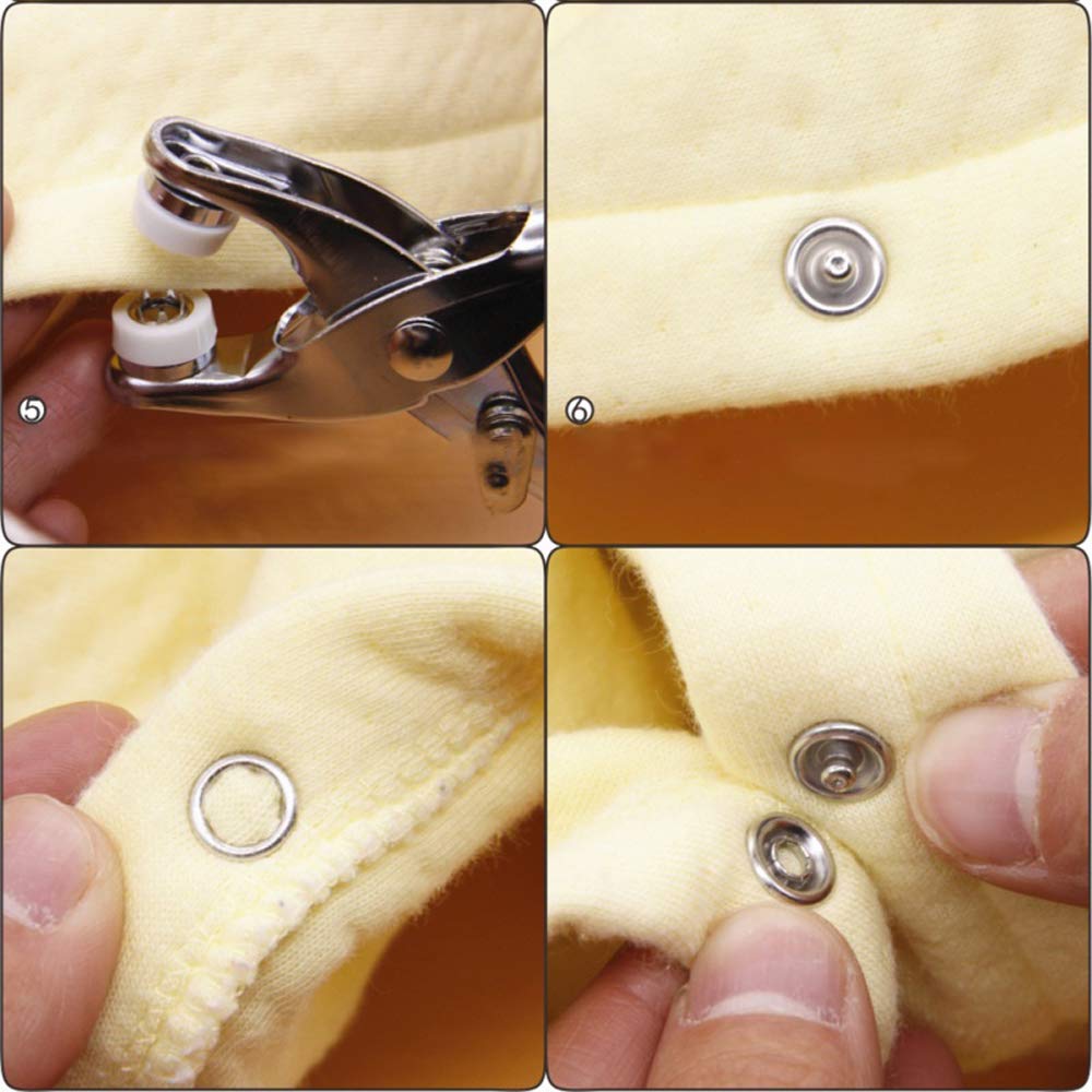 Automatic Buckle Ring Hole Clamp Button Installation Tool Five Claw ...