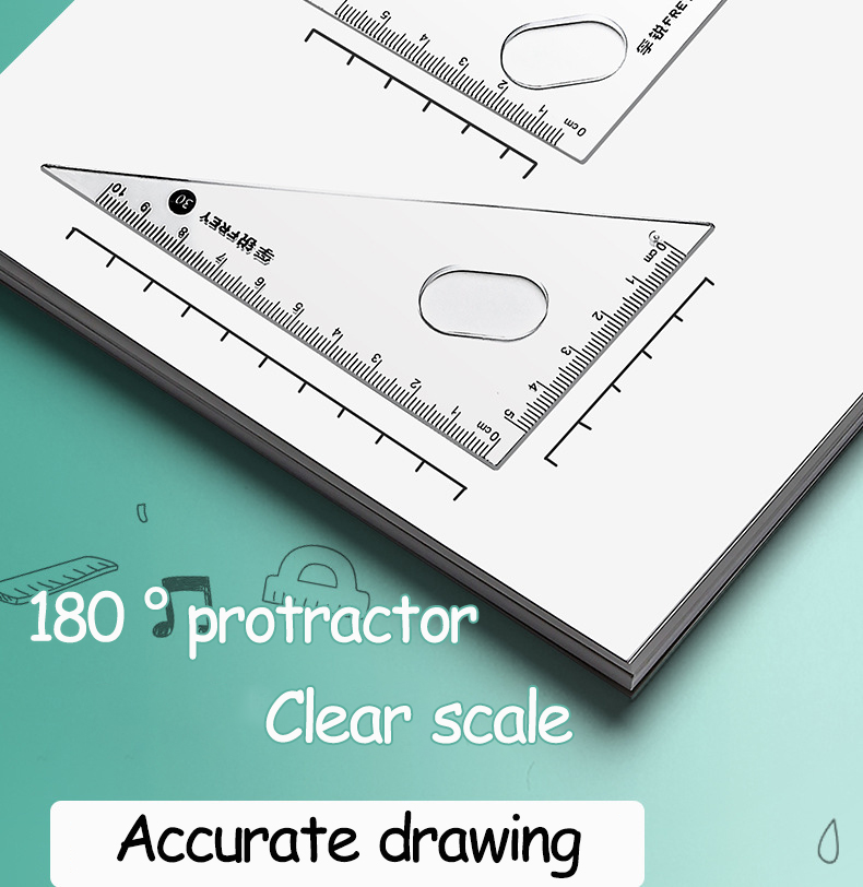 HGS 7Pcs Compasses Ruler Set Pencil Lead Picture Circles Math Compass ...