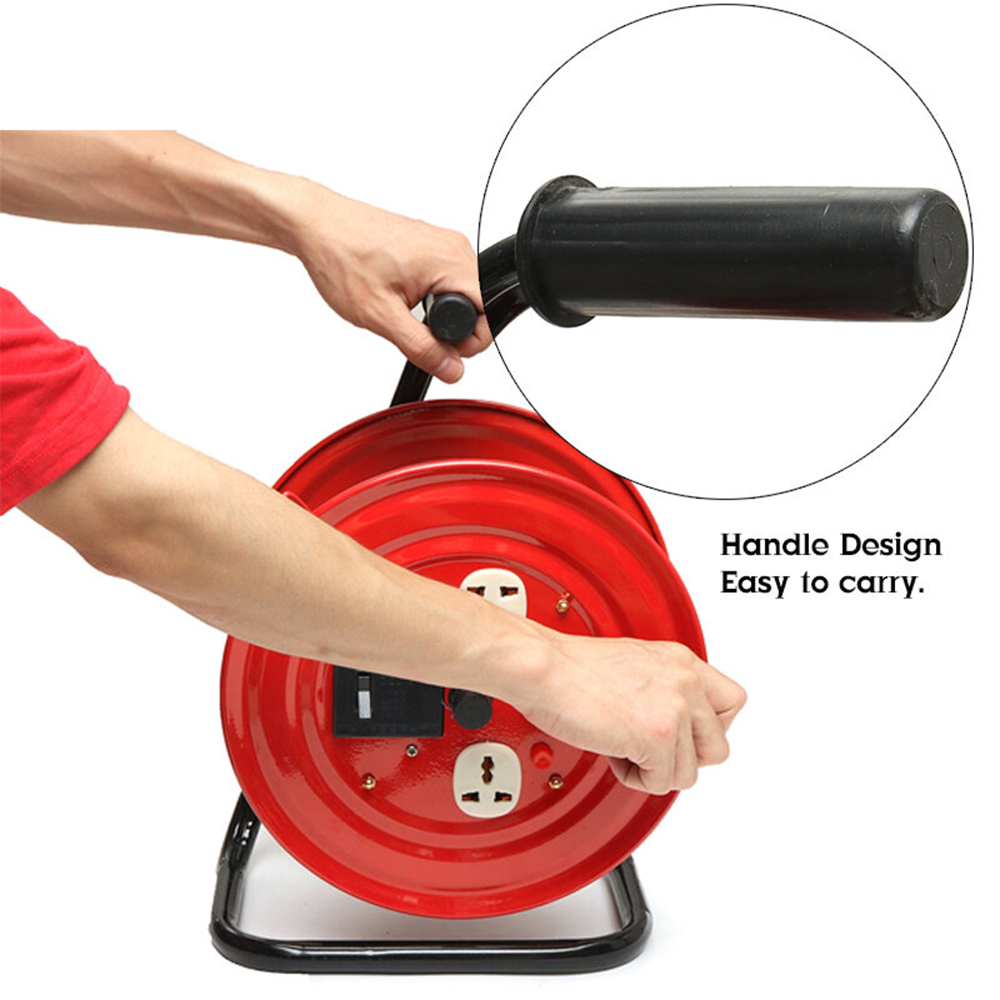 15M 30M 50M Heavy Duty Cable Reel Extension Wire 15/30/50 Meters Power ...