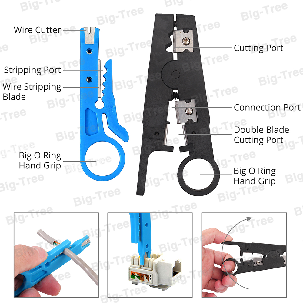 12pcs/set Portable LAN Network Repair Tool Kit For RJ45 Crimp Tool Kit ...
