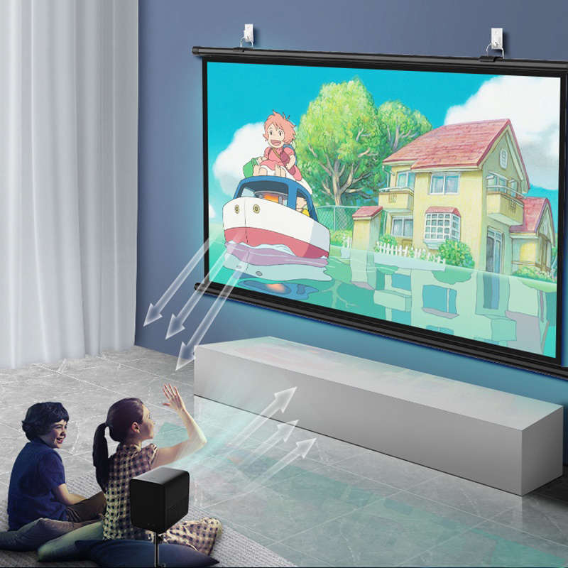 Deli 4K Projector Screen 100/120' HD Vivid Color for Office Meeting ...