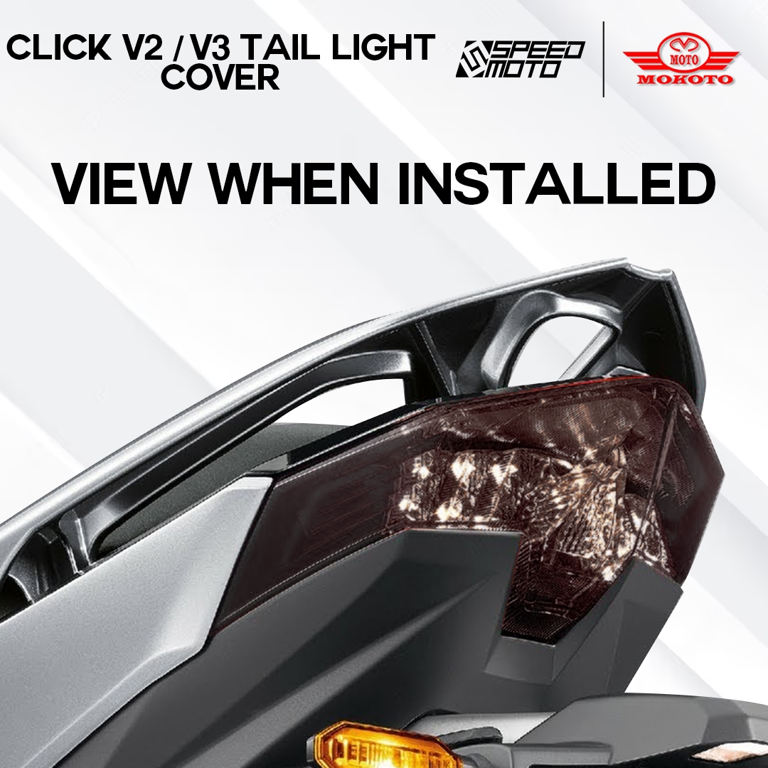 MOKOTO HONDA CLICK V2 / V3 TAIL LIGHT LENS COVER SMOKE & RED LENS FOR ...