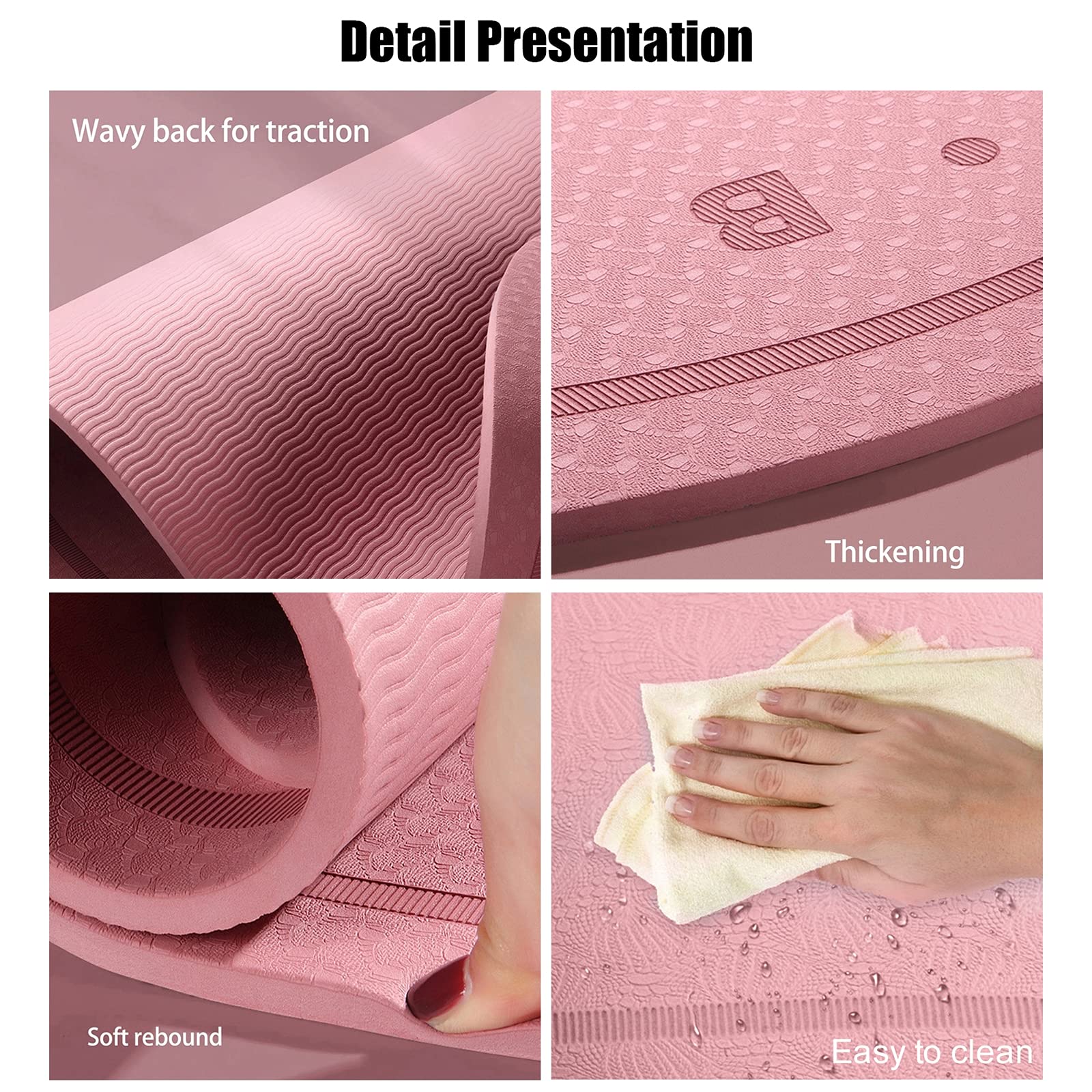 Kemilng Skipping Yoga Mat Training Fitness Mat TPE Mat 1350 *640mm ...