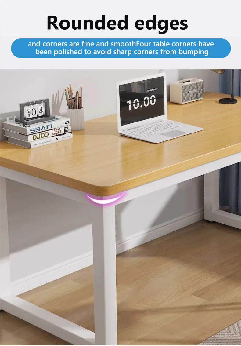 Multi-Function Computer Desk Office Table Modern Simple Solid Wood ...