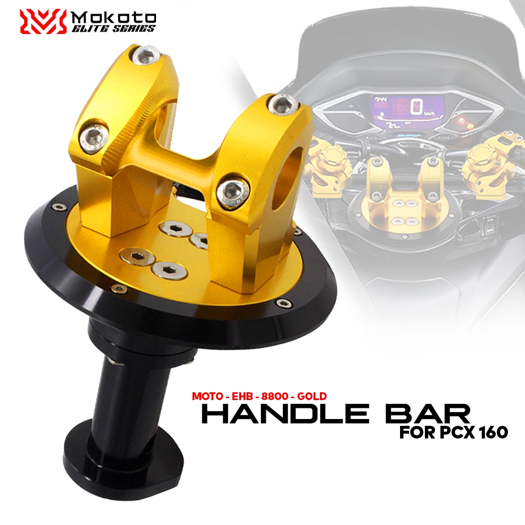 MOKOTO ELITE SERIES PCX 160 HANDLE BAR FORK TUBE CLIP ON CNC ALLOY ...