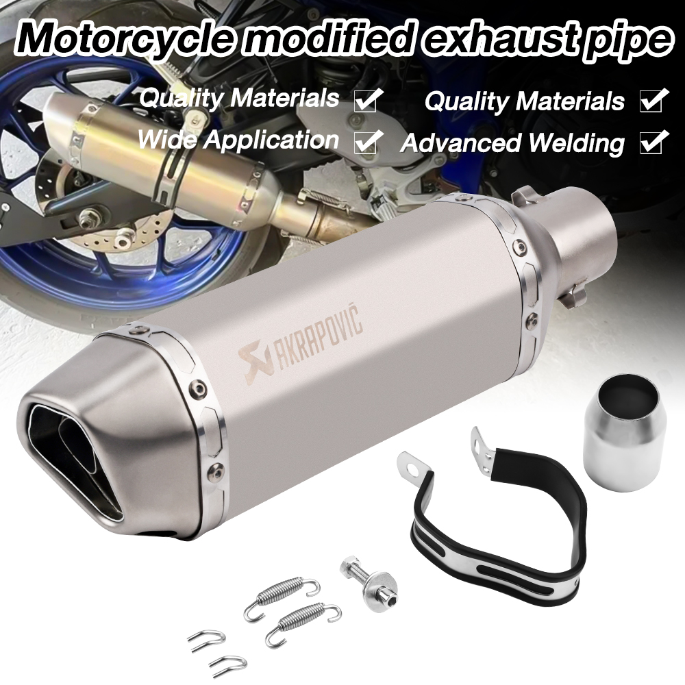【Spot】Motorcycle Exhaust Muffler Akrapovic Exhaust Muffler Pipe 370MM ...