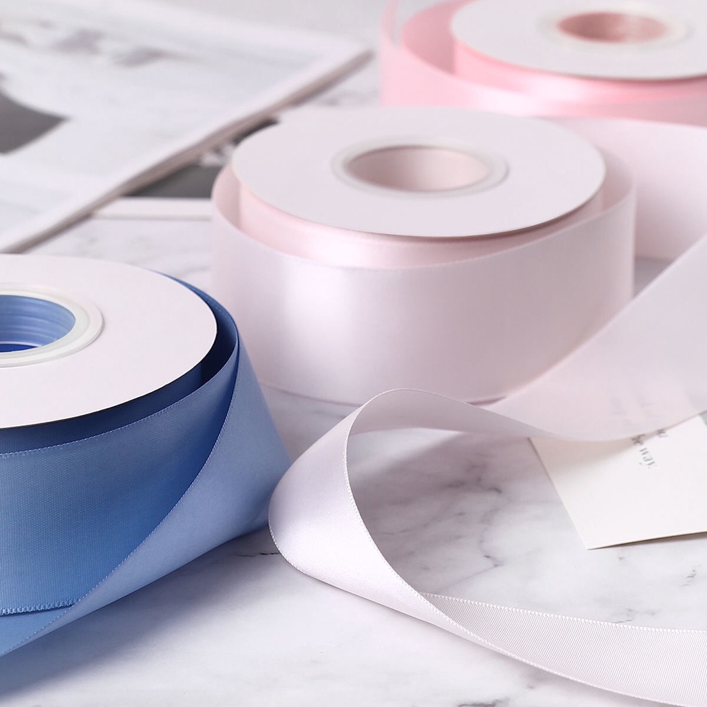 6mm (25 yards/roll) Satin Ribbon Roll Gift Packaging Ribbon Flower ...