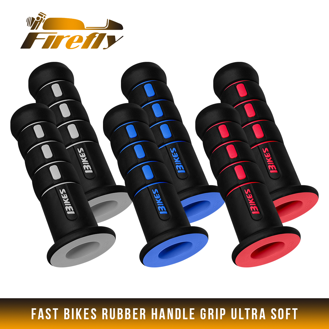 Fast Bikes Handle Grip Ultra Soft Layered Rubber Anti-Slip Design ...