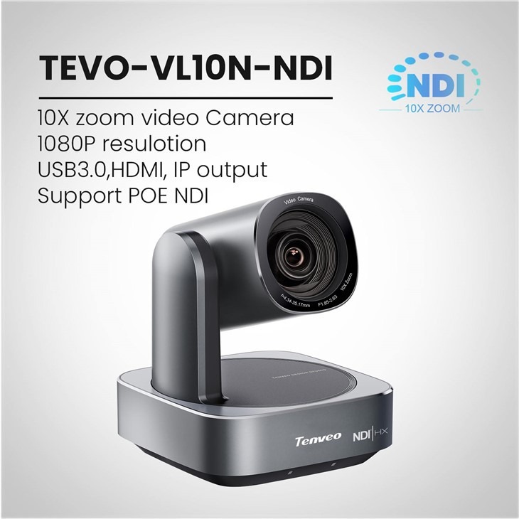 Tenveo NDI PTZ HD 1080p 60fps Conference Camera HDMI 10x / 20x Optical ...