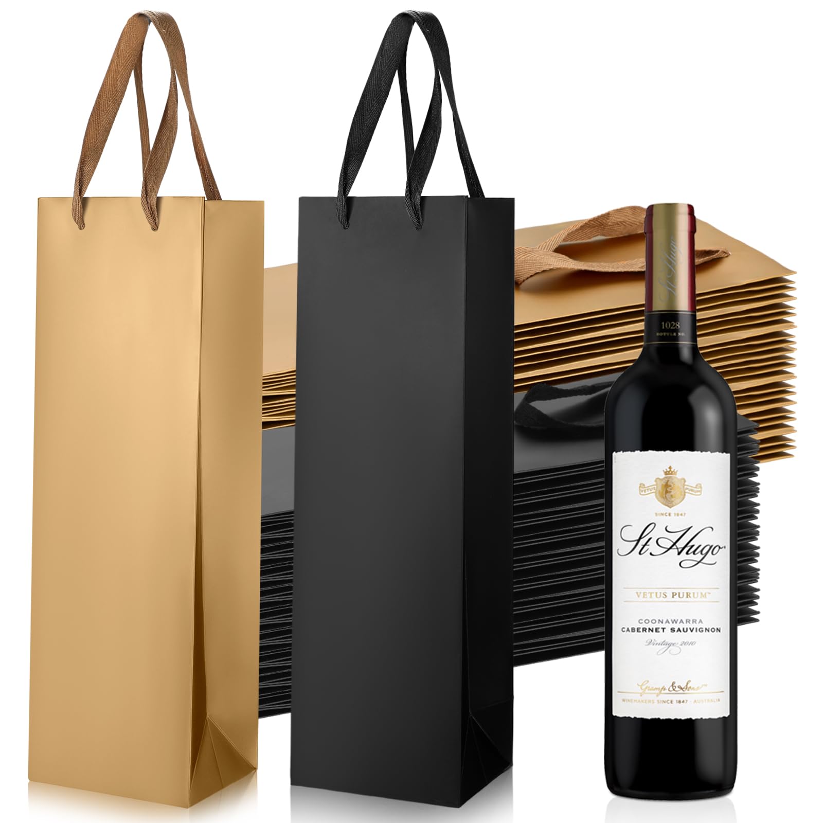 750ML Premium Quality Wine Paper Bag Kraft material wine paper bags/Red ...
