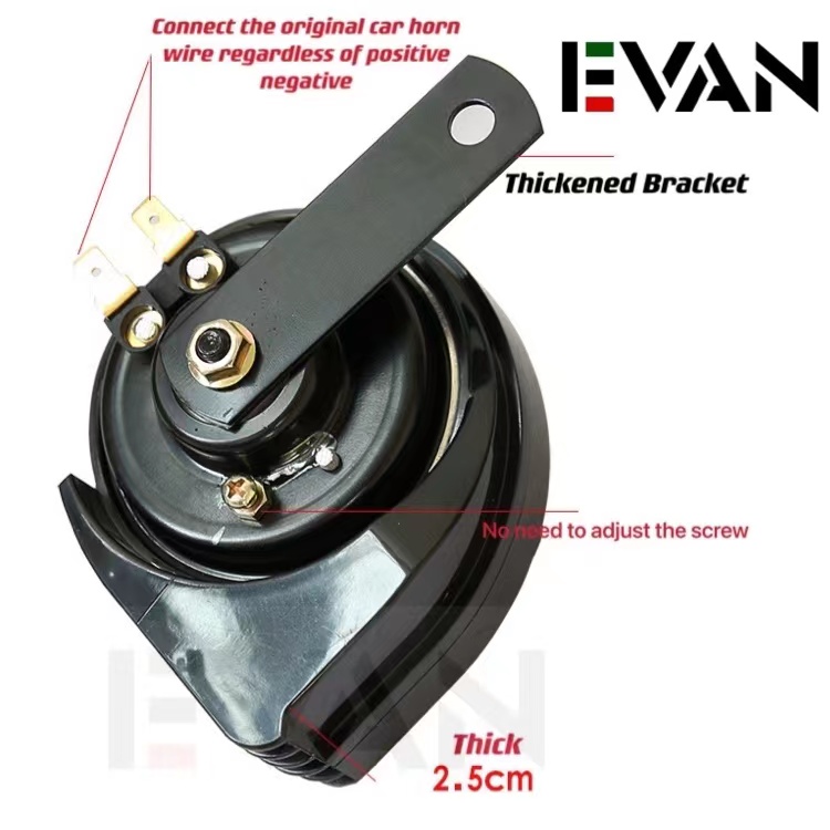 EVAN.SHOP Mechanical Horn 12v(600Hz) High Low Loud Dual Busina For Car ...
