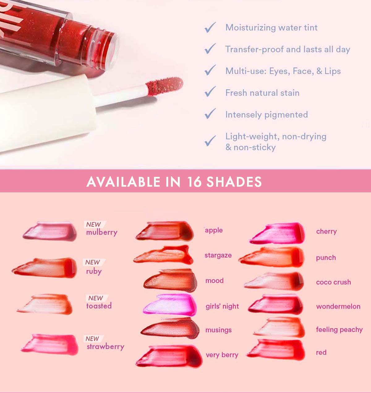 blk cosmetics fresh lip and cheek water tint wondermelon | Shopee ...