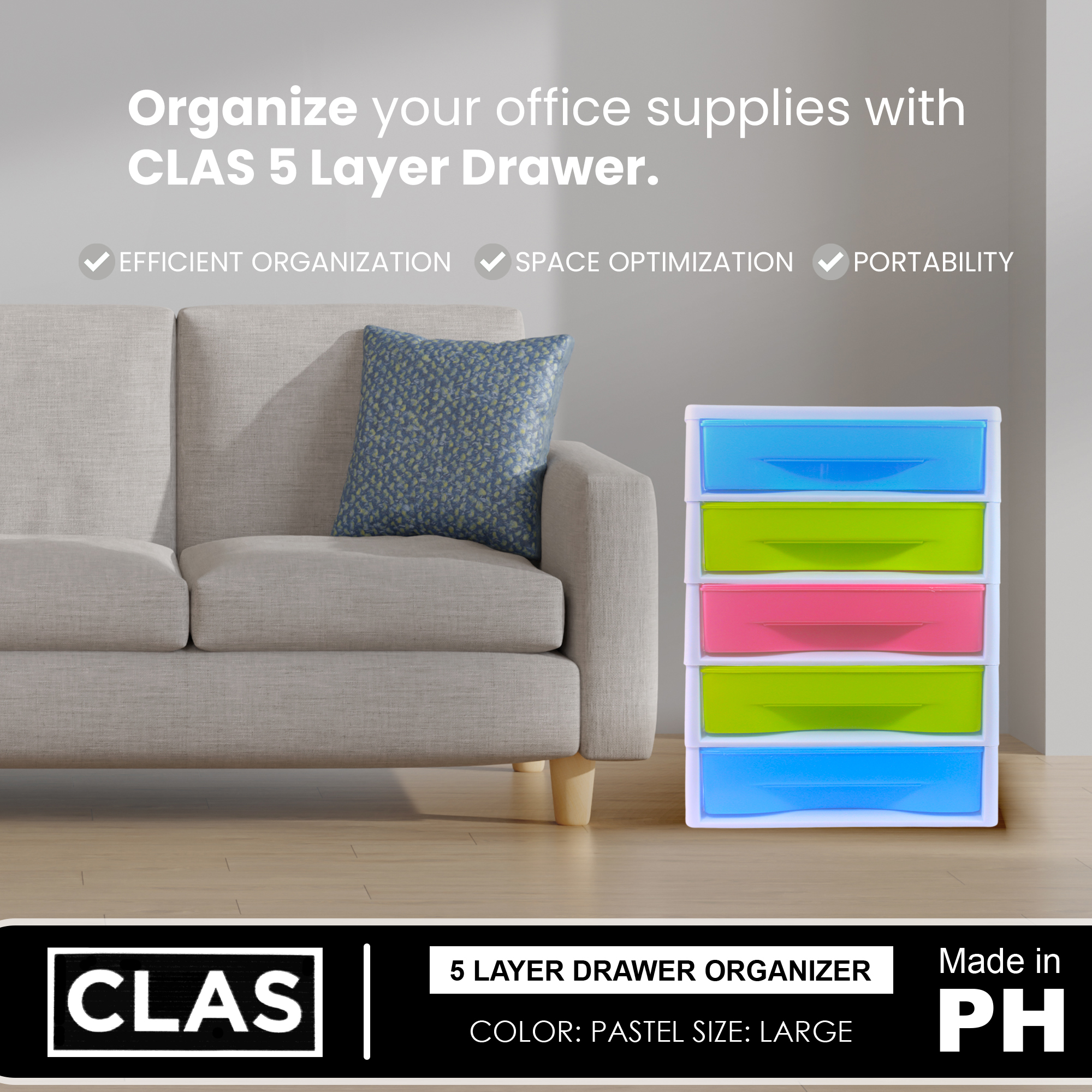 Clas Stackie 5 Layer Plastic Drawers | Shopee Philippines