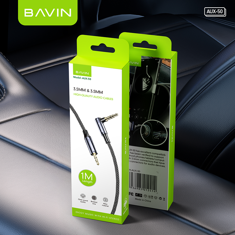BAVIN AUX50 Universal 3.5mm Audio Jack Elbow Type for Car / Home ...