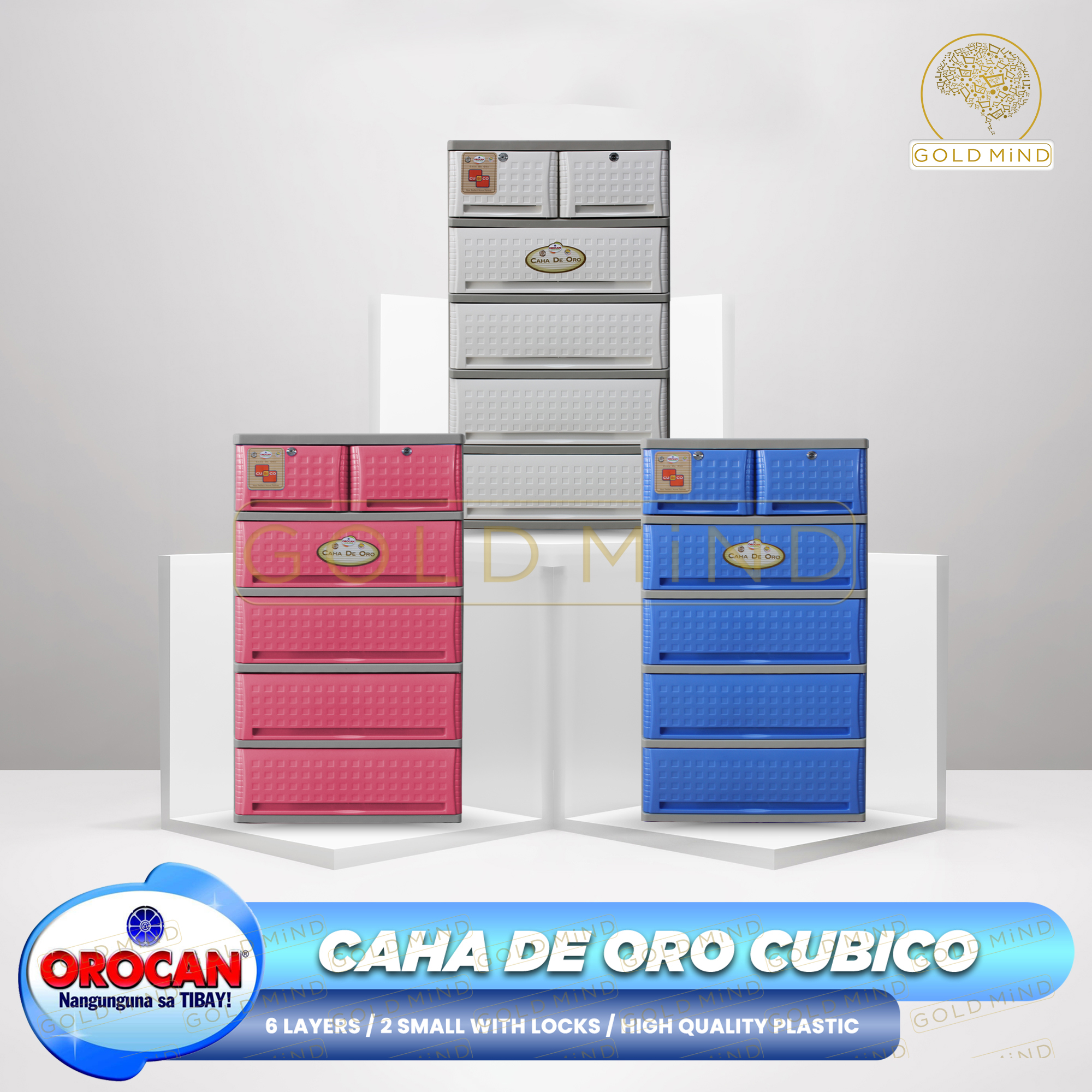 Orocan Caha de Oro Cubico 5 LAYER Drawers Plastic with Locks and Keys ...