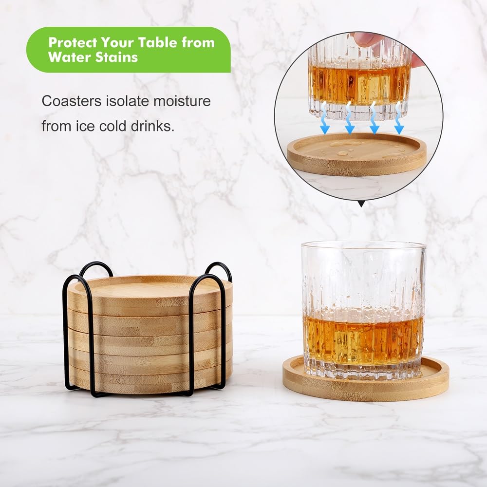 Bamboo Tray Leak Proof Bamboo Tray for Planter Circle Square Bamboo ...