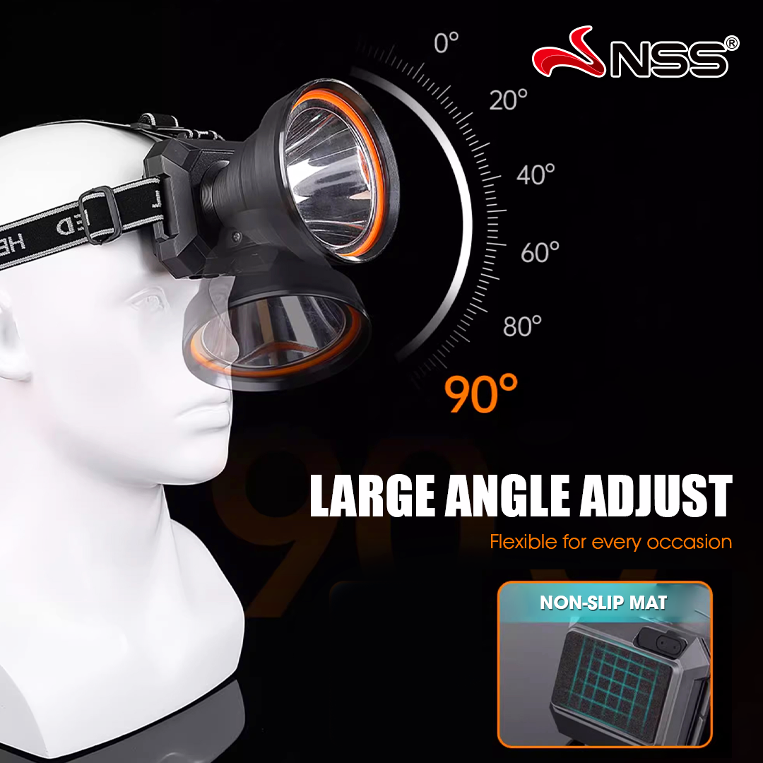 NSS Emergency Headlight Flashlight 50W 80W Portable 12000mAh ...