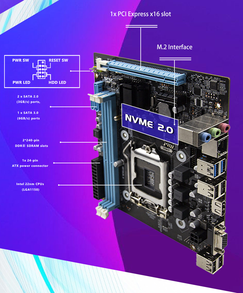 AISURIX H81 Motherboard Mobo LGA1150 DDR3 16GB H81G573 | Shopee Philippines