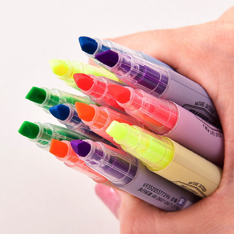 Deli S731 Highlighter Pen 6Colors Pastel Marker Set Painting School ...