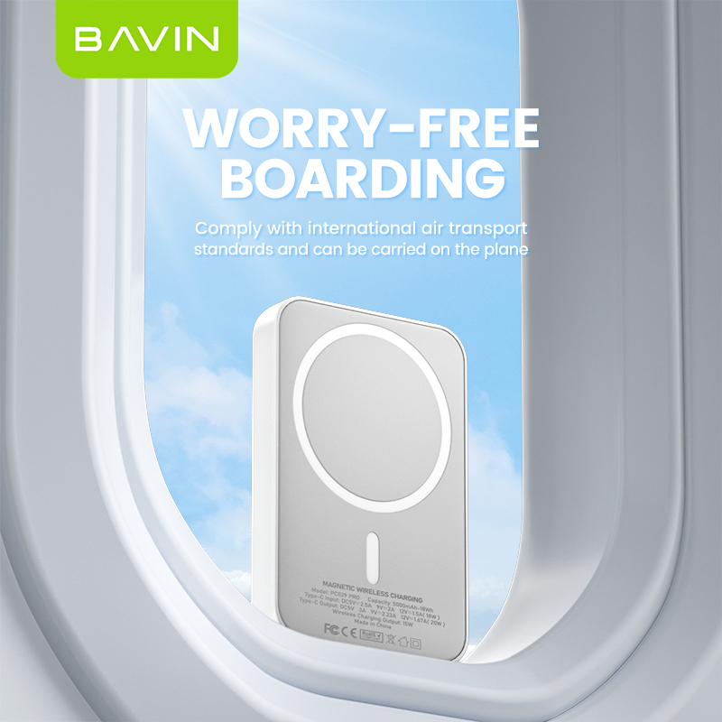 BAVIN PC029P 5000mAh / PC1016 10000mAh Wireless Magnetic Powerbank Fast Charging w/ Magnetic ...