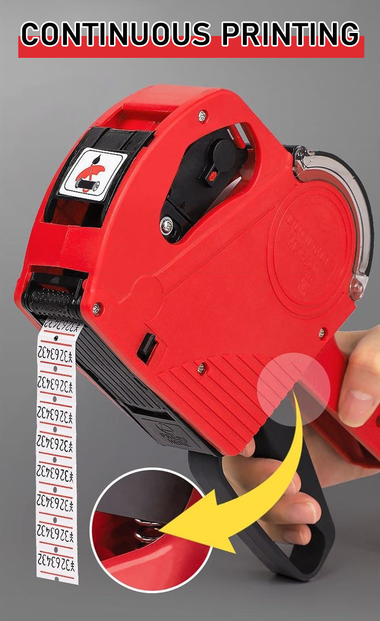 Tagging Gun 8 Digits Price Tag Gun Labeller With Labels with ink roll ...
