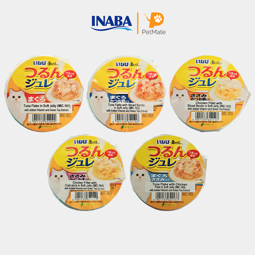 Inaba Adult Cat Wet Food Can Soft Jelly Cup Tuna with Sliced Bonito Flake Chicken Crab Stick 65g ...