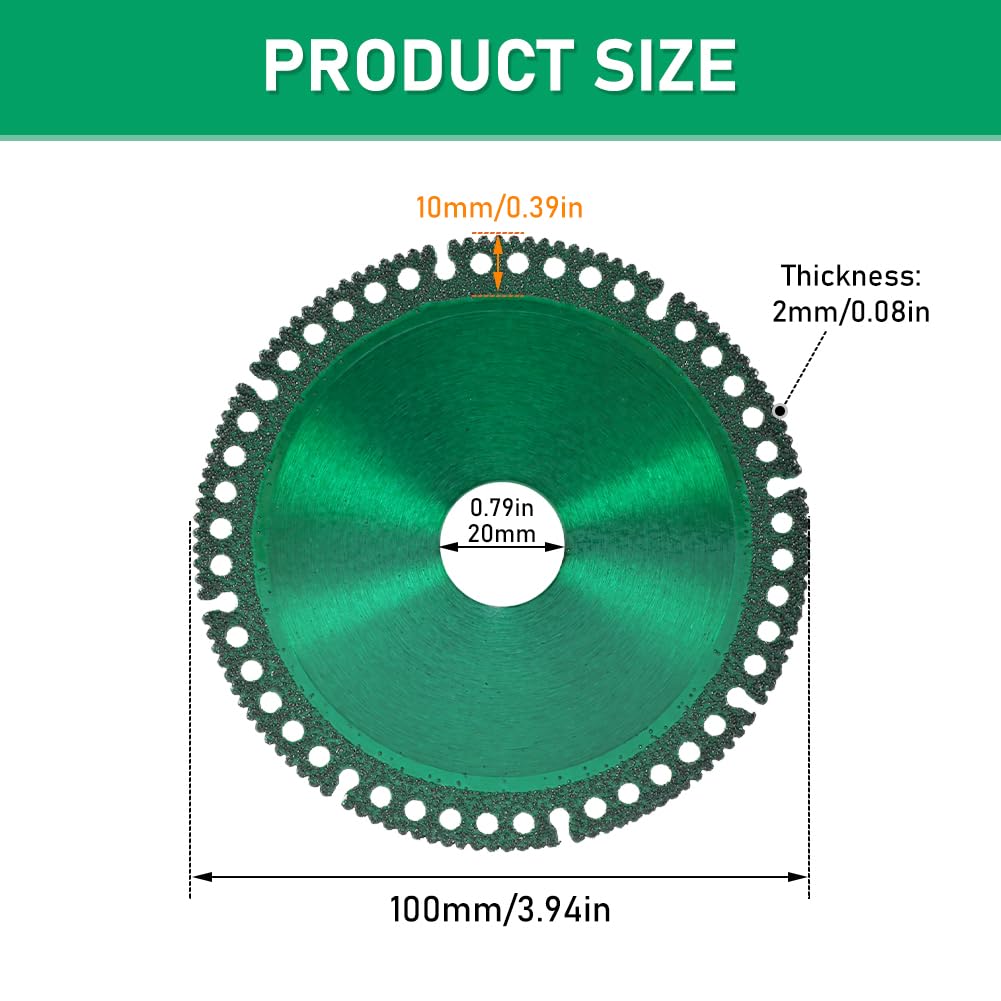 6 In 1 Multifunctional Diamond Cutting Disc Saw Blade 100mm For Ceramic ...