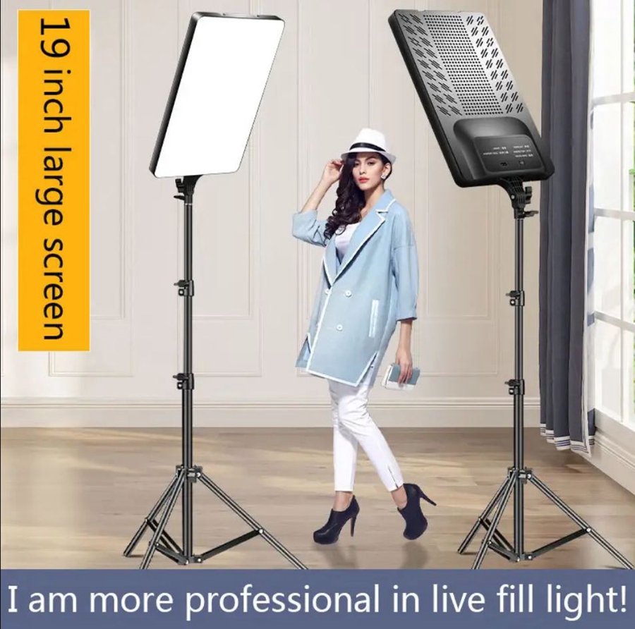 19 Inch LED Video Panel Light Make up Lighting Tripod Stand Dimmable ...