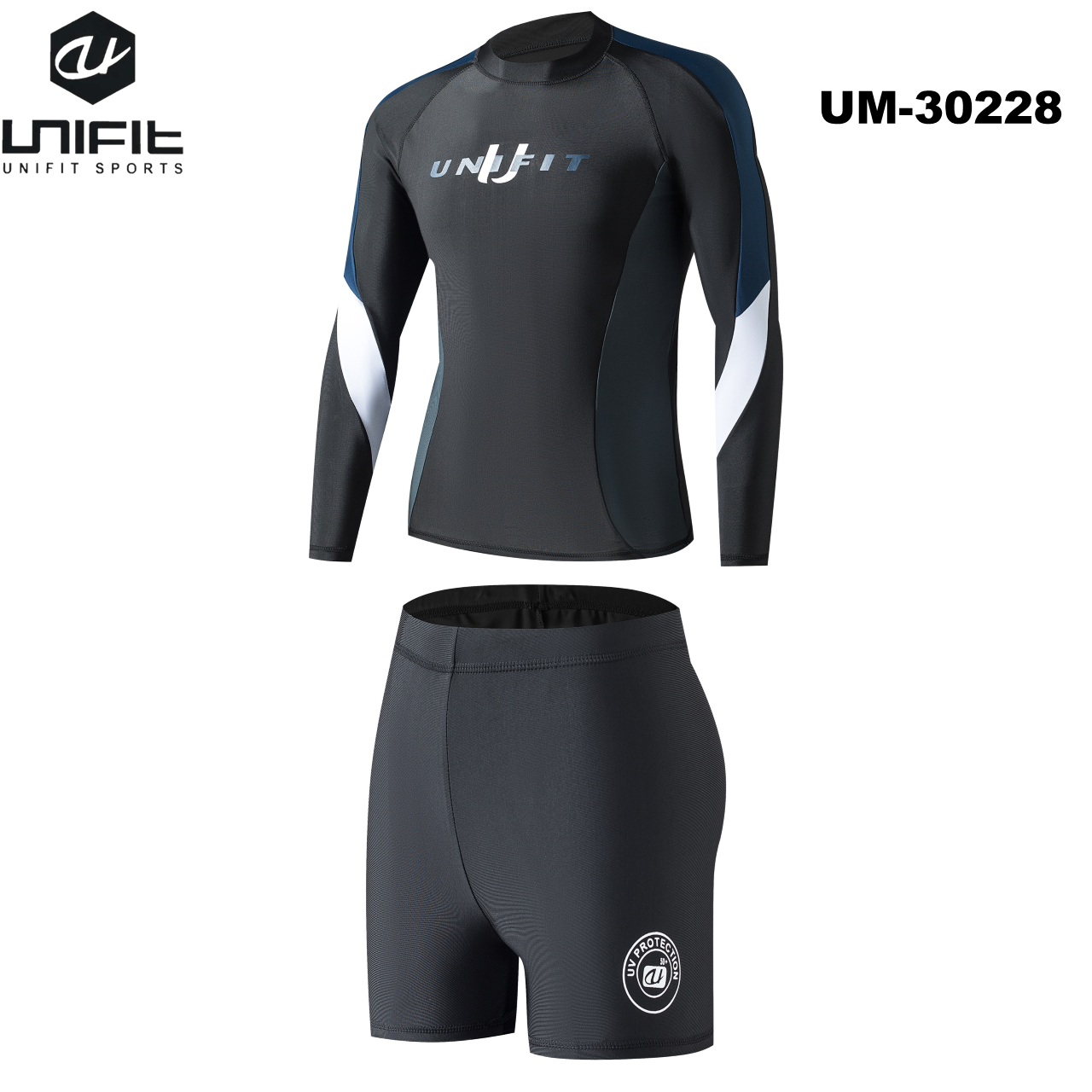 UNIFIT Men's Rash Guard Swimsuit Swimwear Dri-Fit Rush Guard Terno UM ...
