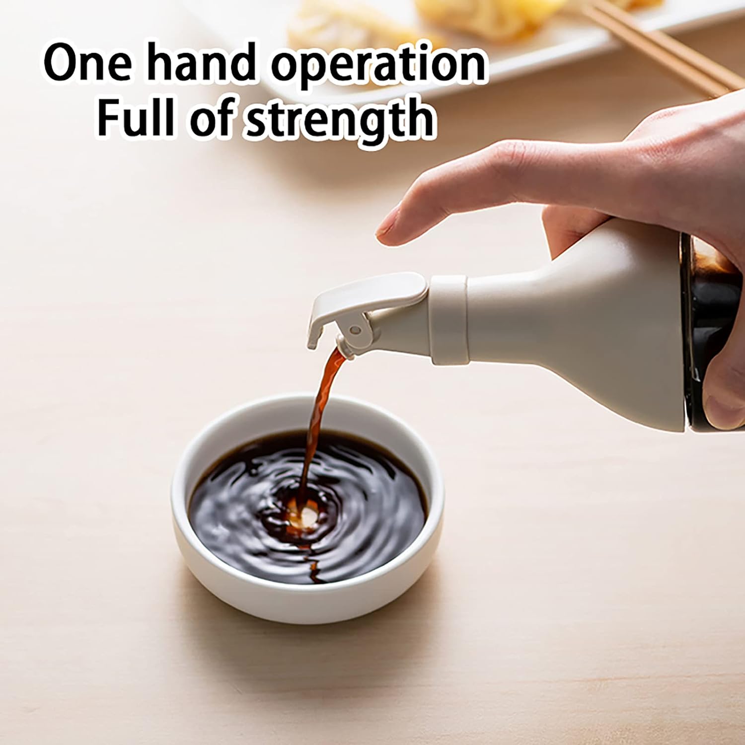 500ml Nordic Condiments Seasoning Glass Bottle Oil Leak Proof Soy Sauce ...