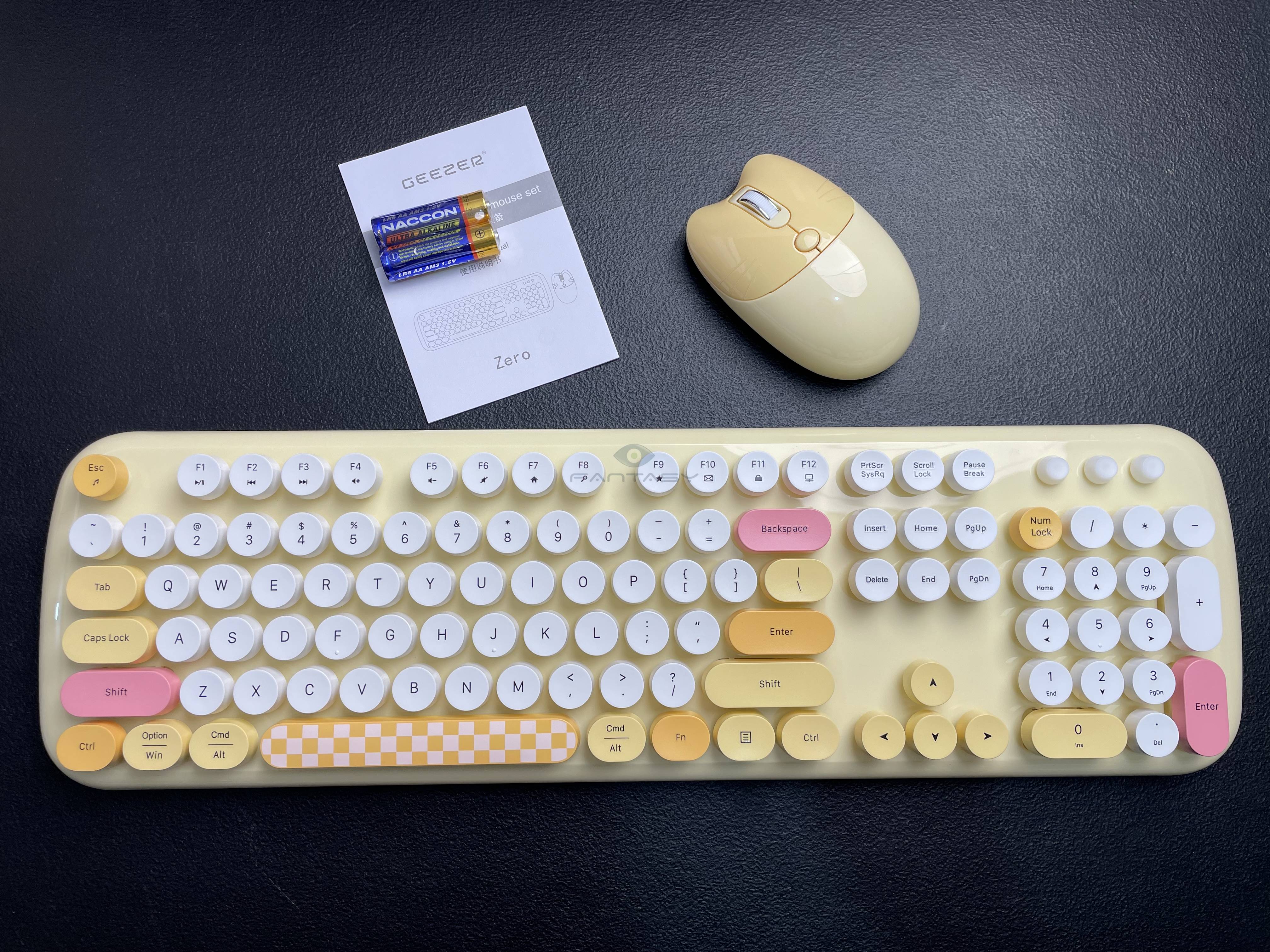 MOFII GEEZER Zero Cute Fashion 2.4G Wireless Keyboard and Mouse Combo ...