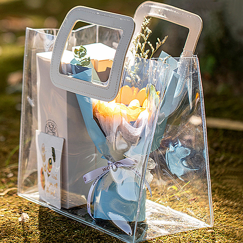 PVC Transparent Bags Souvenir Tote Bag Gift Bag Wedding party Candy Bag ...