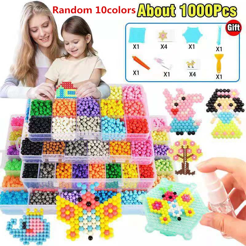 DIY Puzzle Beads Toys Water Sticky Beads Crafts Set Bracelet keychains ...
