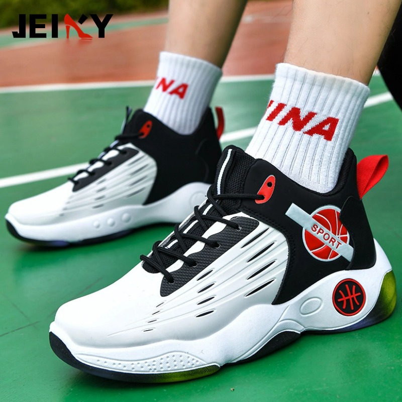 JEIKY Men's Basketball Shoes Student Sports Shoes Teenagers Running ...