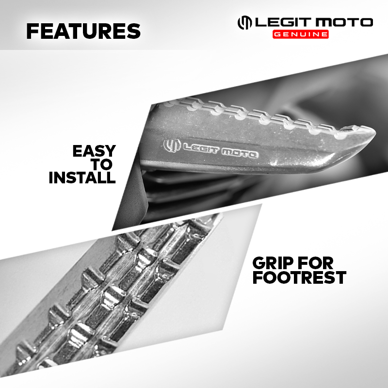 LEGITMOTO YAMAHA NMAX V2 ALLOY REAR FOOTREST ASSY FOOTPEG WITH BRACKET ...