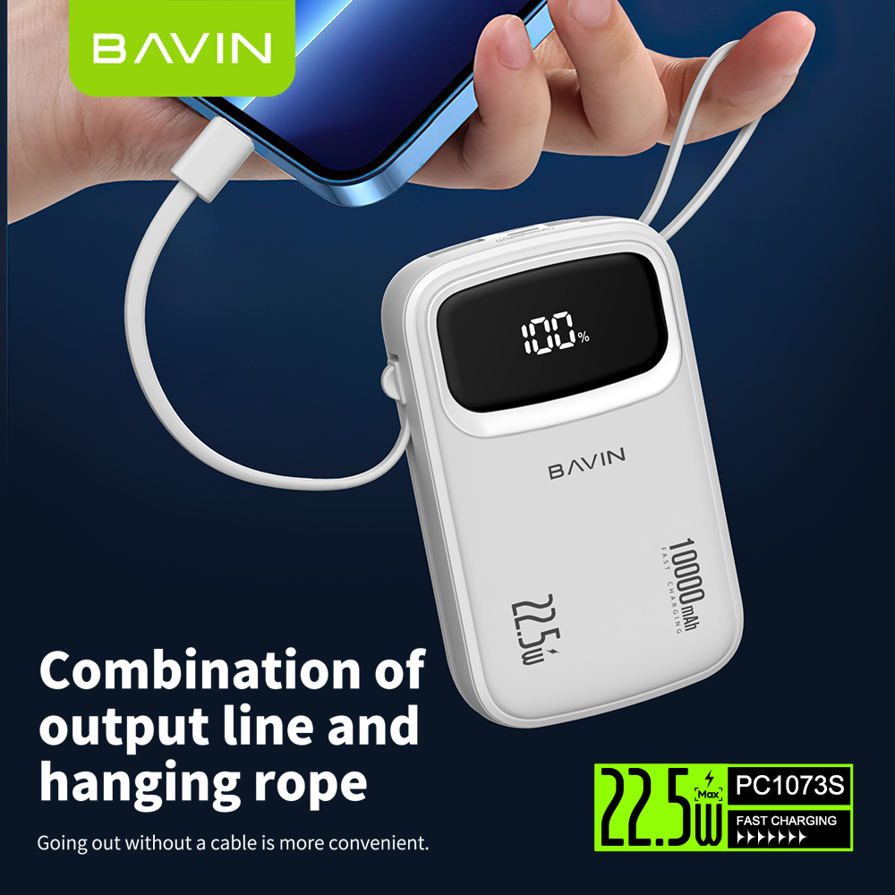 BAVIN PC1073 10000mAh Powerbank 22.5W Fast Charging Powerbank w/Built ...