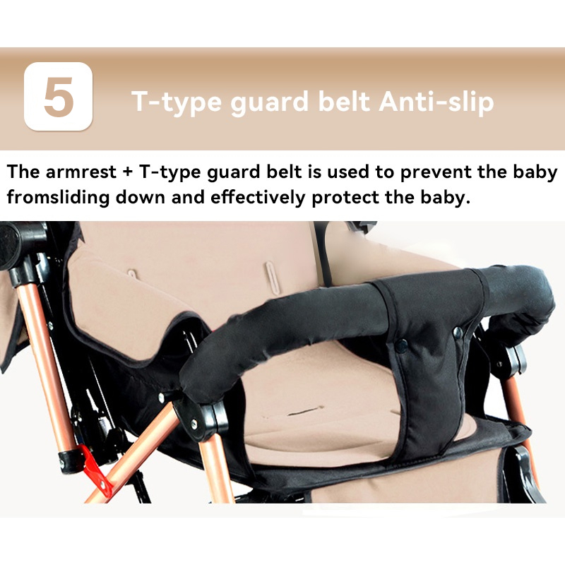 Stroller for baby Two-way Facing Foldable Stroller Travel Lie Down ...