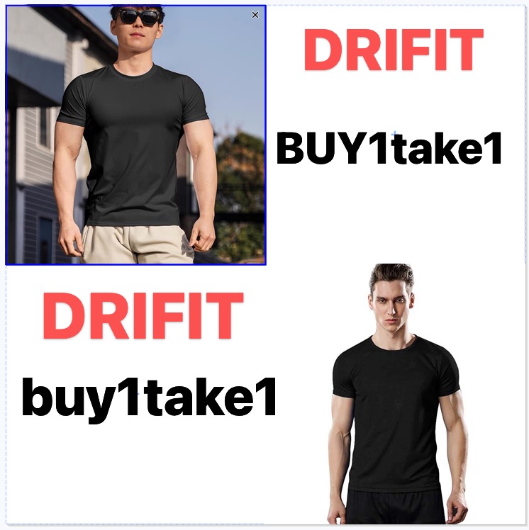 Buy 1 take 1 Drifit round neck shirt plain korean tops dri fit tee for ...