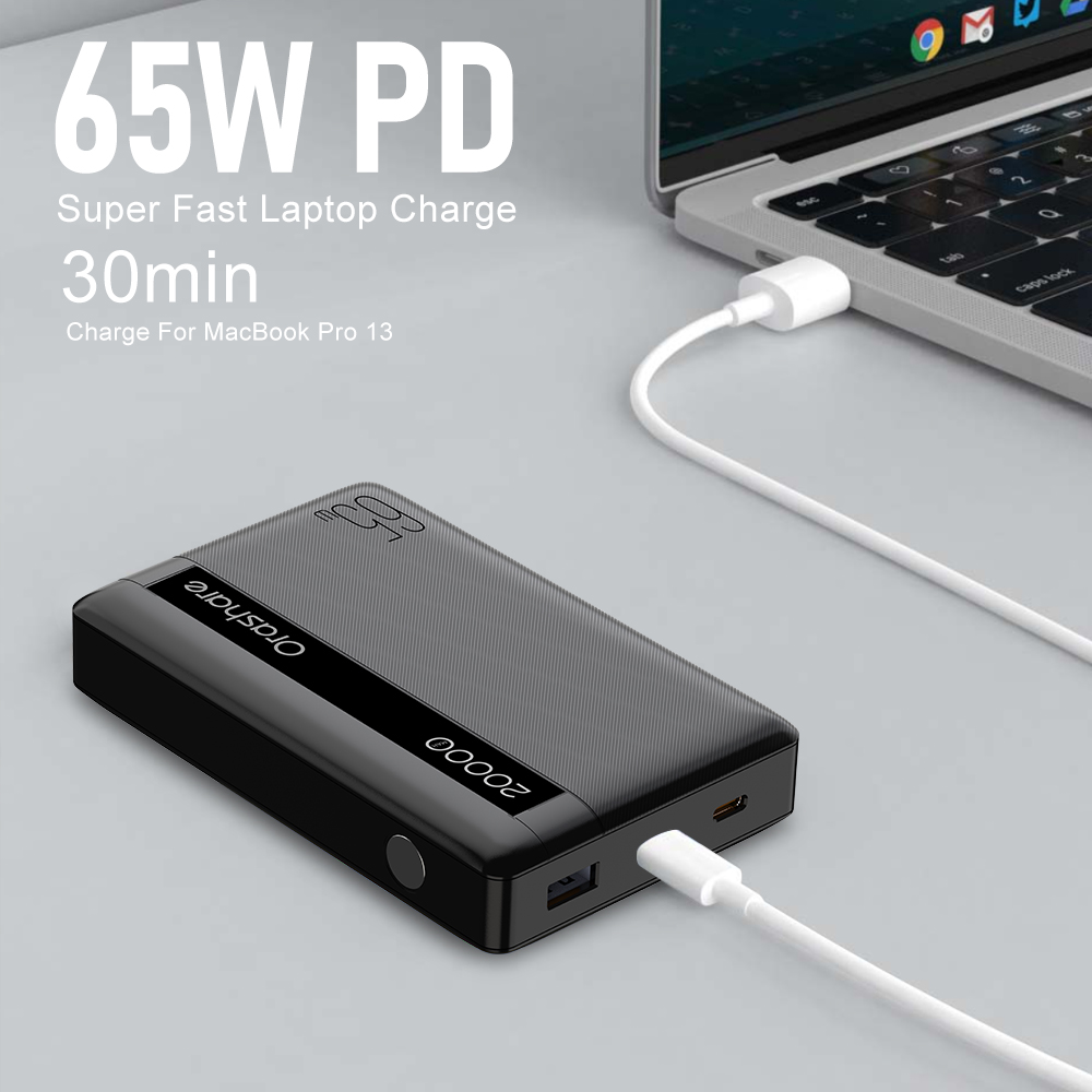 Orashare PL265 PD 65W Powerbank 20000mAh USB and Dual Type C Output ...
