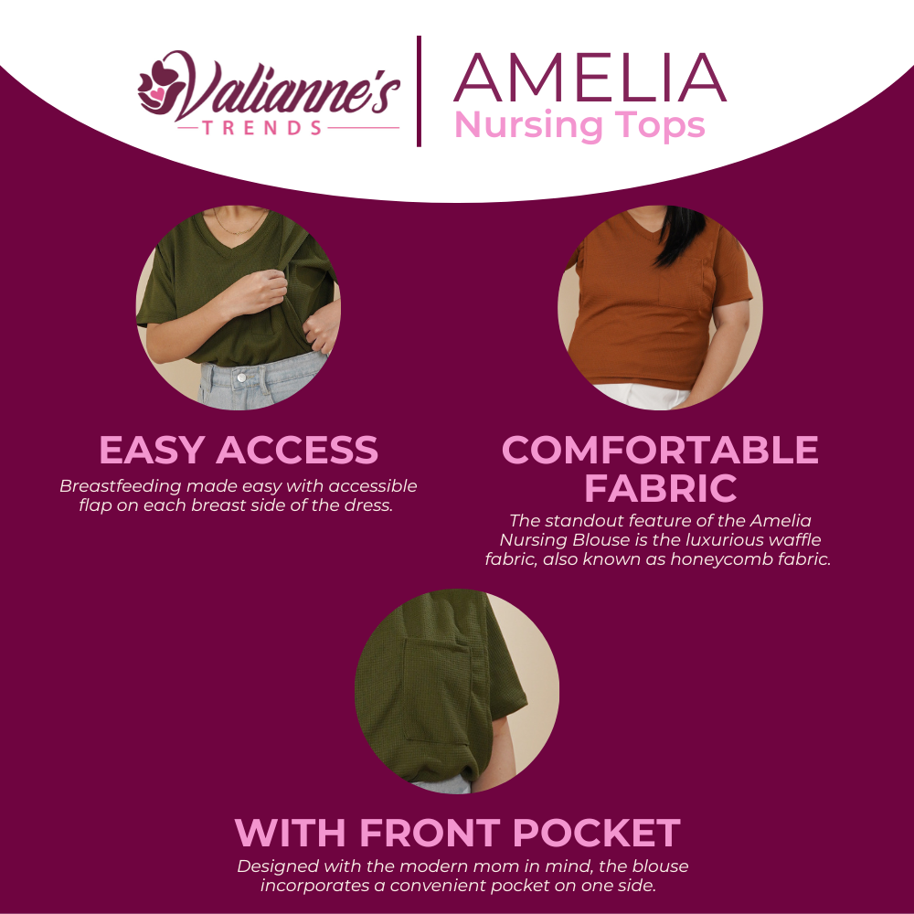 Valianne's Trends Amelia Nursing Top - Breastfeeding - Maternity ...