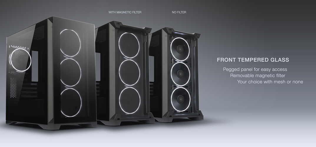 Tecware Vision M 4x 120mm mATX Ring aRGB Fans+ Hubs Casing Black ...