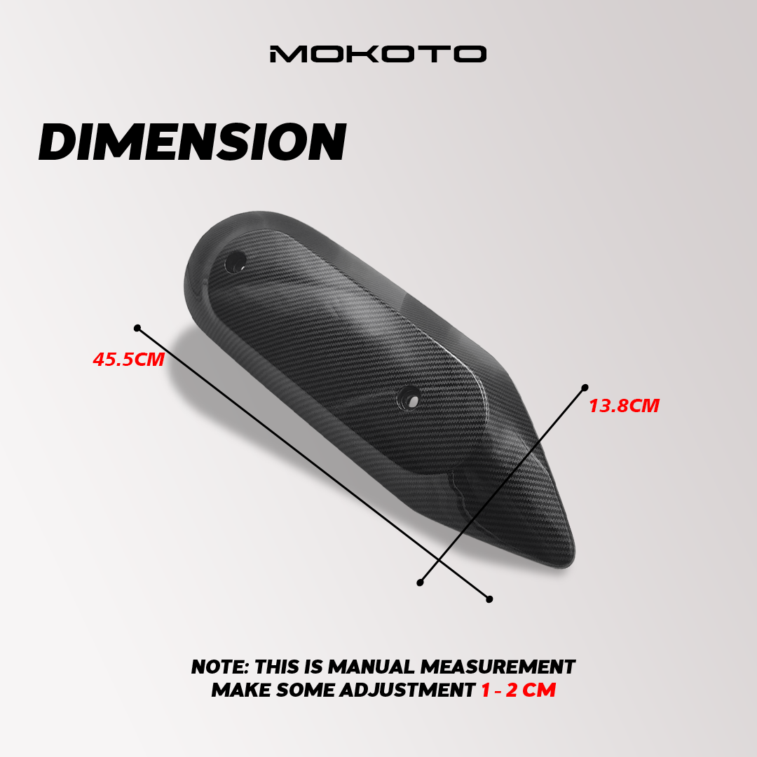 MIO FAZZIO MUFFLER HEATGUARD COVER CARBON Z-10261 / EXHAUST PIPE COVER ...
