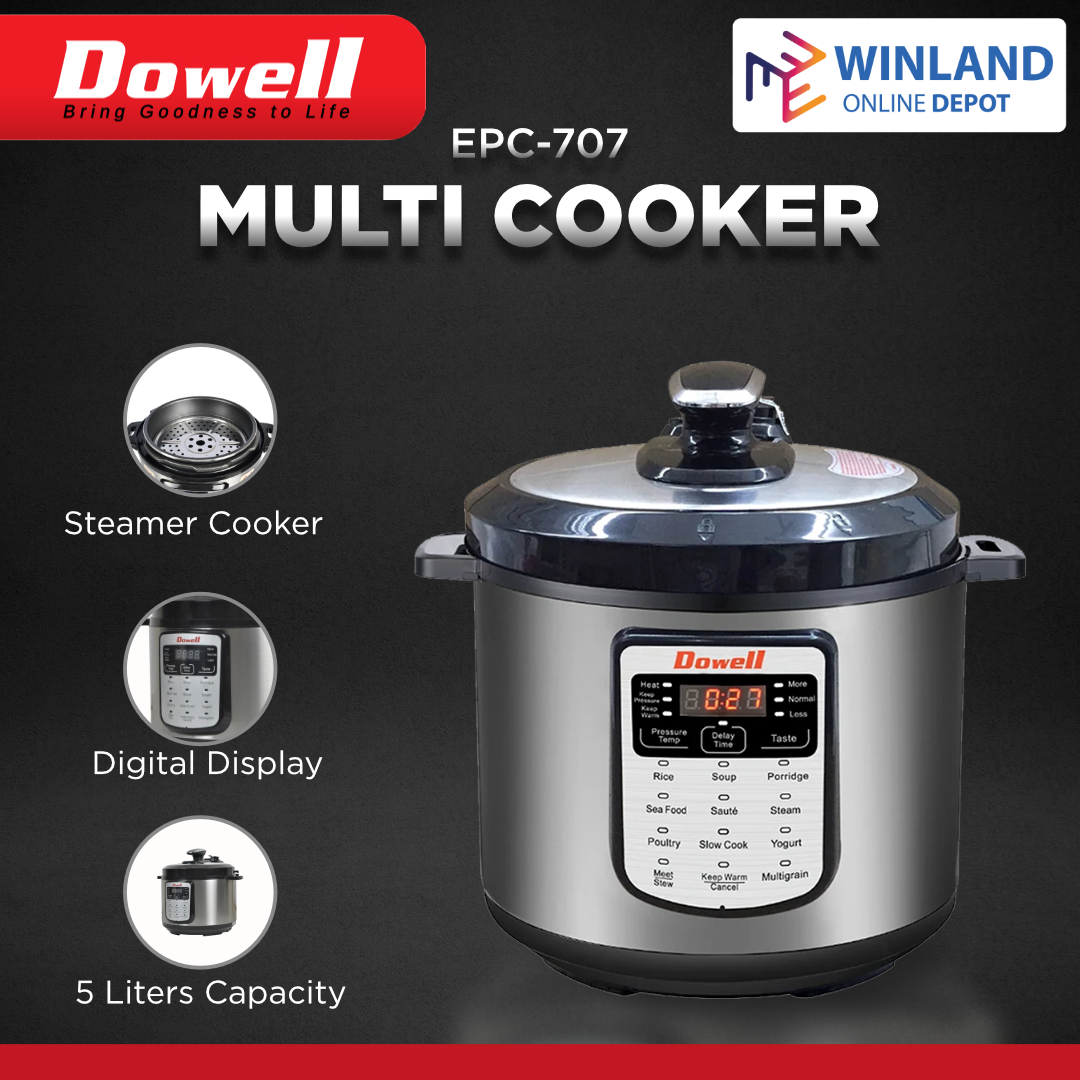 Dowell by Winland 5 Liter 6-in-1 Multi-Cooking Electric Pressure Cooker ...