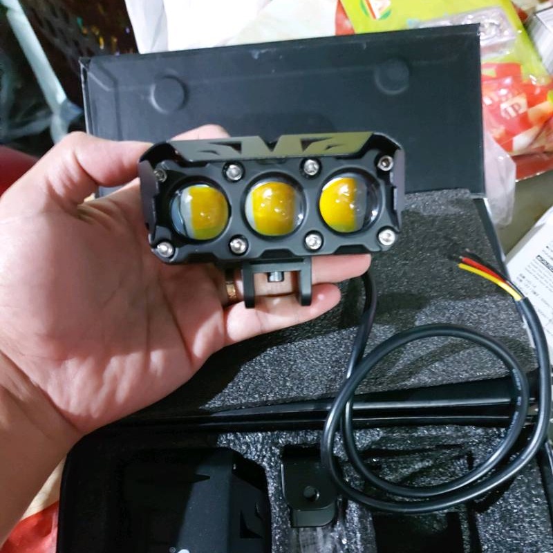 Tri-Star Mini Driving Lights Led White+Yellow Waterproof Super Bright ...