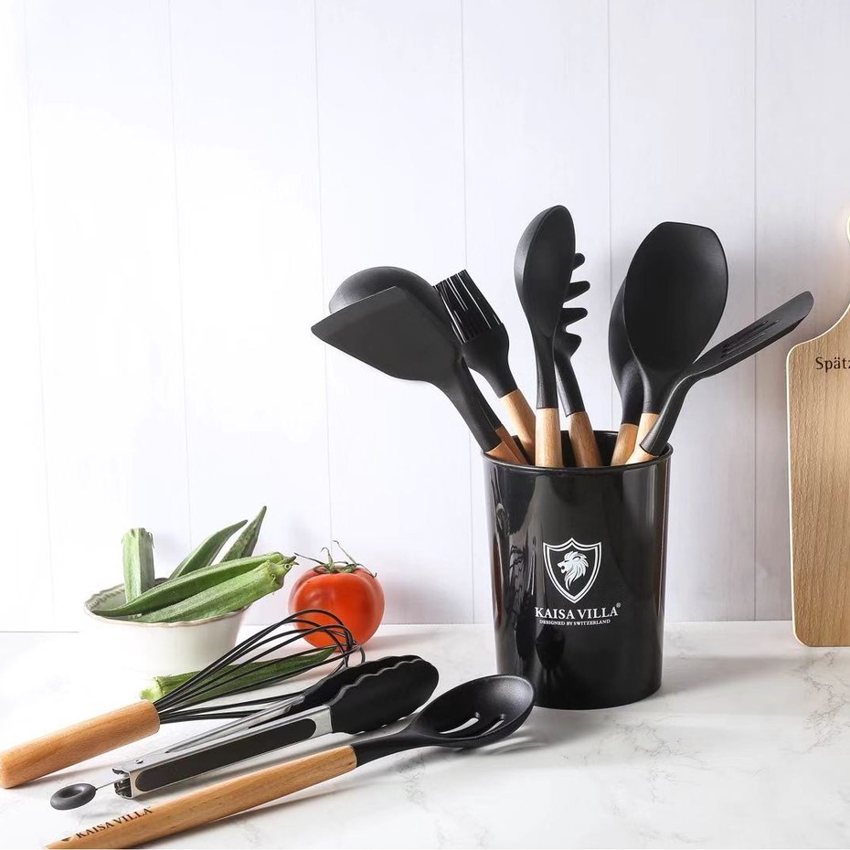 Kaisa Villa 12/2 pcs silicone kitchen utensils set cookware set kitchen ...