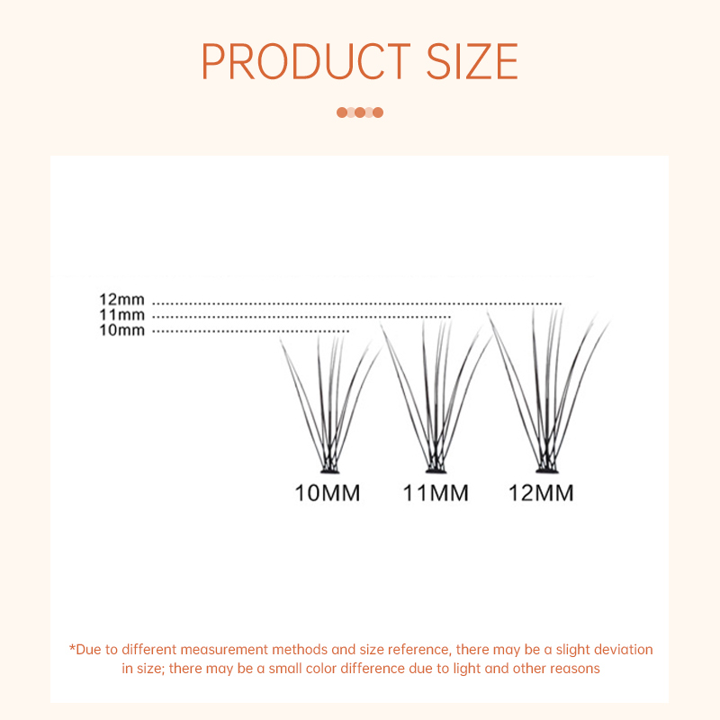 10/11/12mm Cluster Lashes Set Scarecrow Hair Grafting Extension Natural ...