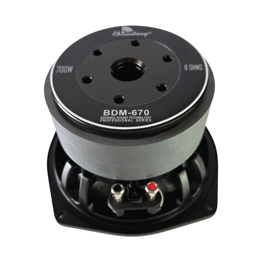 Broadway BDM-670 6.5" Double Magnet 700watts Aluminum Die Cast Speaker ...