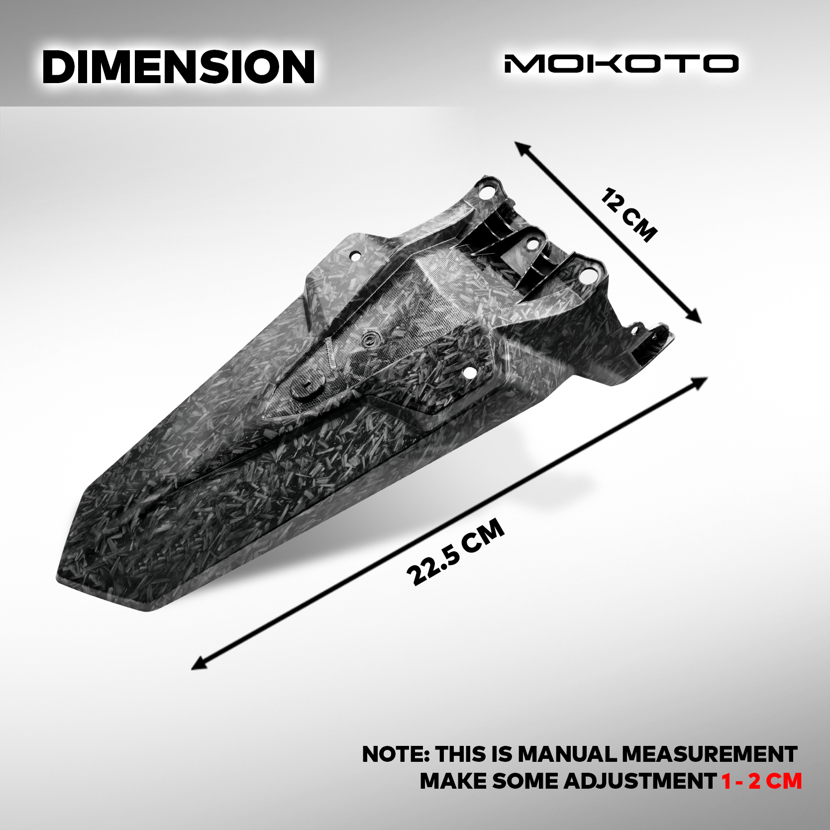 PCX 160 REAR FENDER GARNISH COVER X-10447 CARBON/X-10471 FORGED CARBON ...