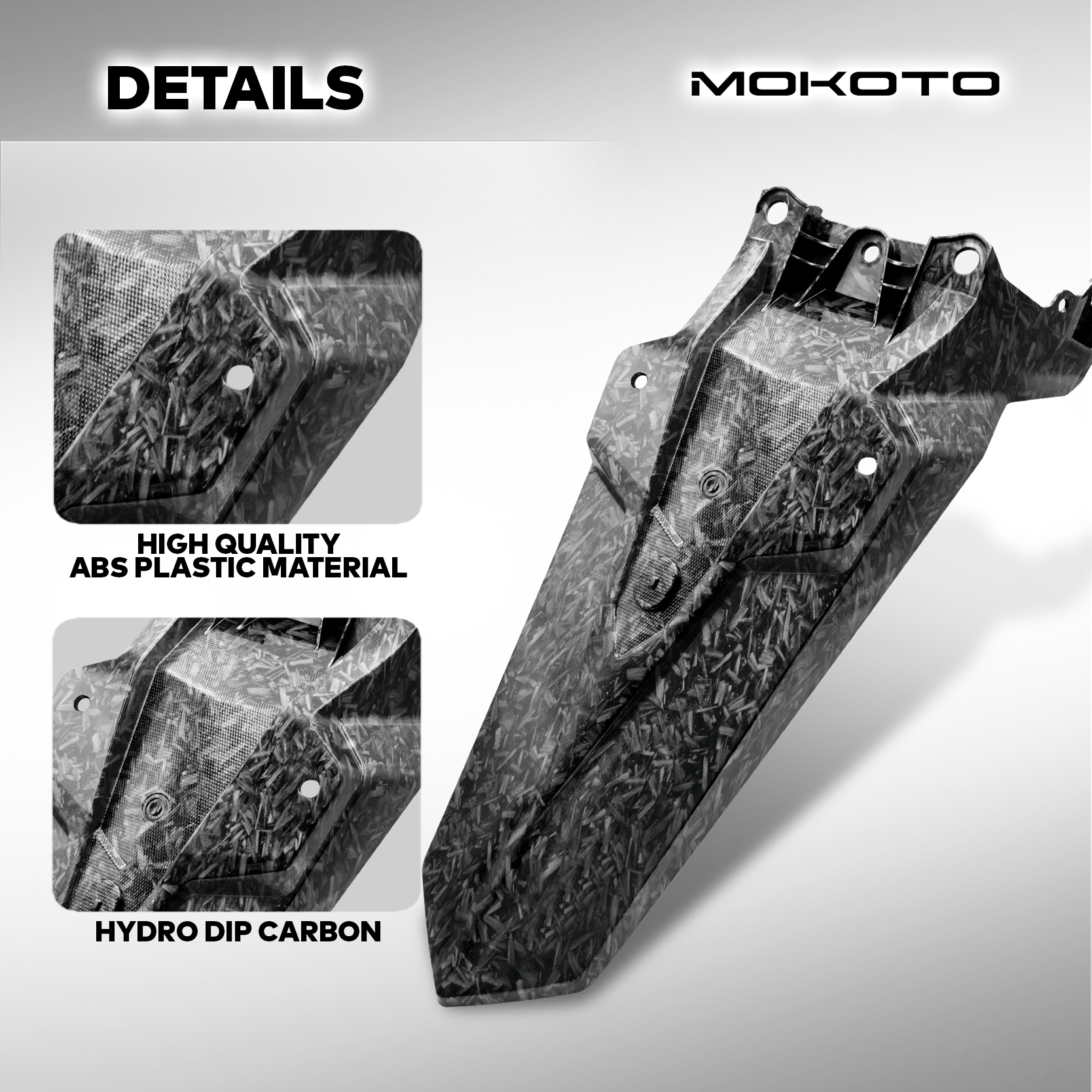 PCX 160 REAR FENDER GARNISH COVER X-10447 CARBON/X-10471 FORGED CARBON ...