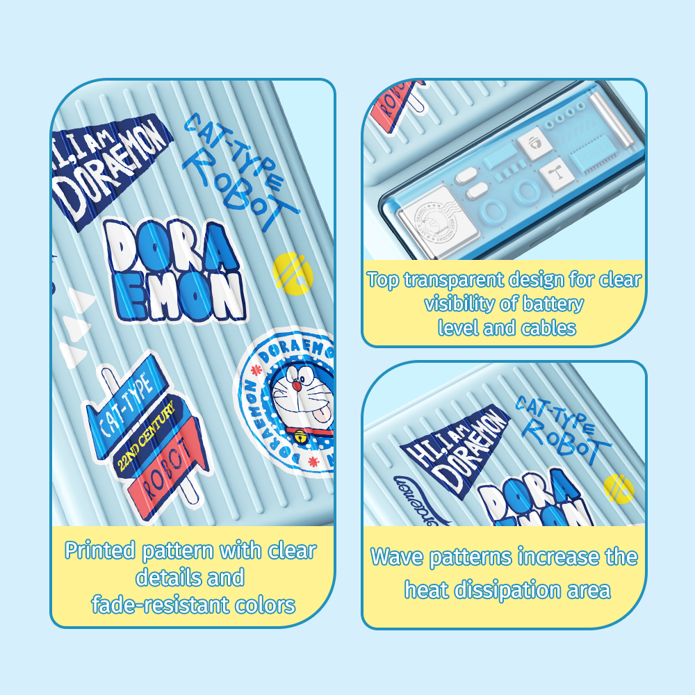 Rock Space Doraemon P96 Travel Series Power Bank with Built in Cable ...